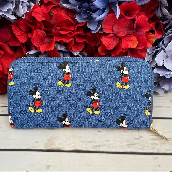 Bags | Blue Mickey Mouse Clutch Wallet Checkbook | Poshmark